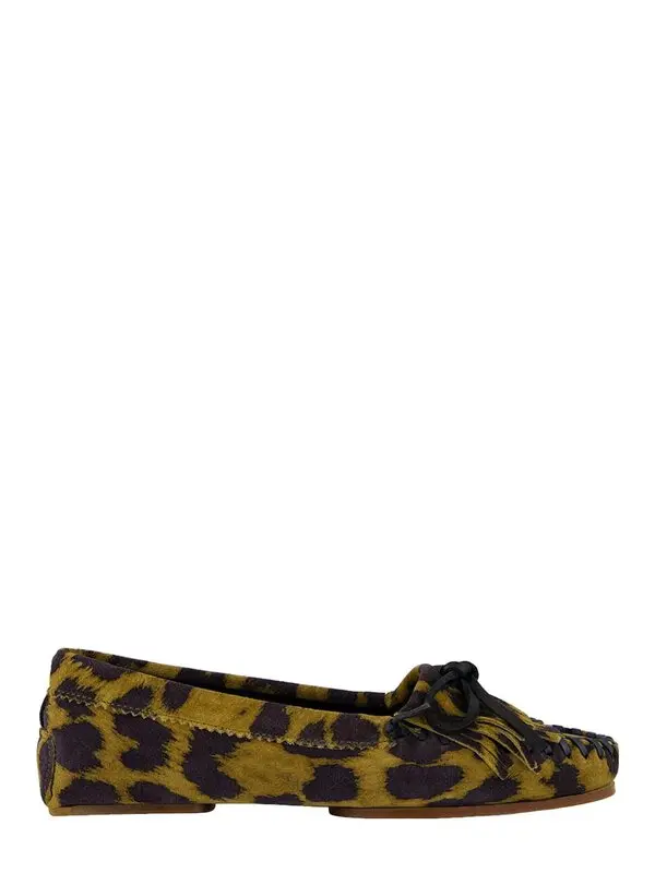 Paris Texas Indiana Leopard-print Suede Loafers - Brown