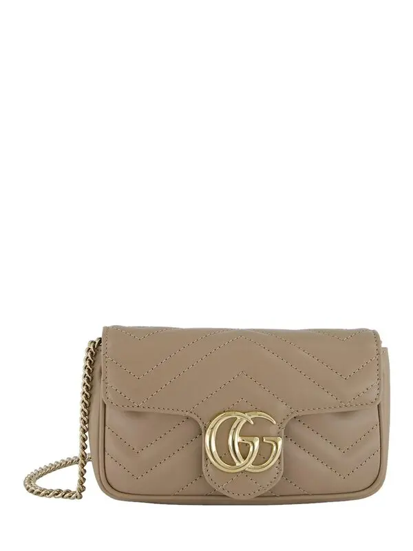 Gucci Gg Marmont Super Mini Bag - Brown