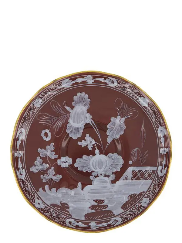 GINORI 1735 Oriente Italiano Castagna Tea Saucer - Brown