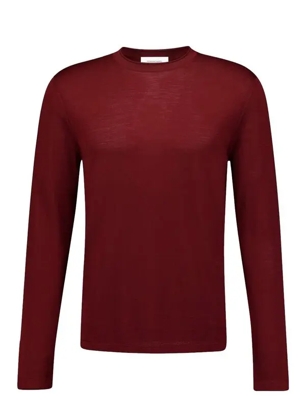 FERRAGAMO Lightweight Wool Sweater - Burgundy