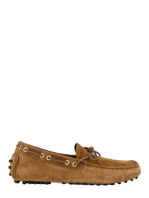 TOM FORD Suede Driver Moccasins - Brown