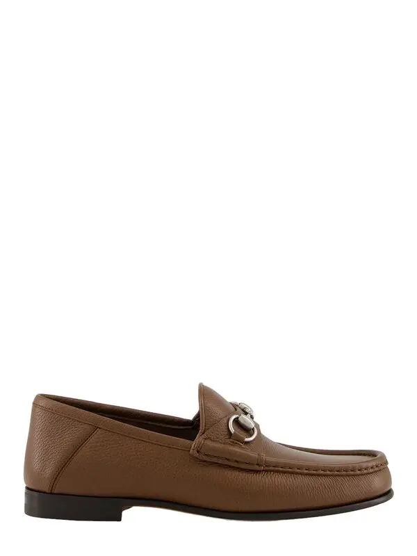 Gucci Leather Loafers - Brown