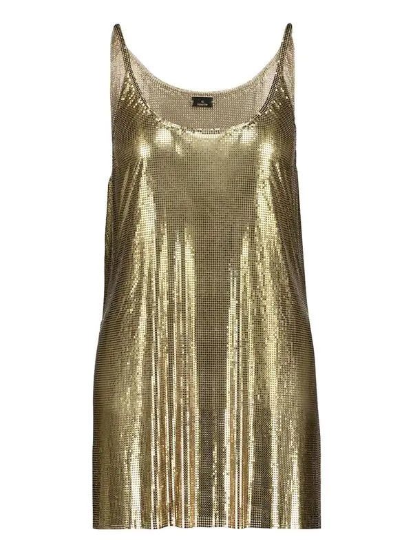 Rabanne Mesh Tank Top - Gold