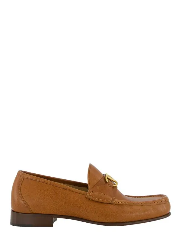 Valentino Garavani V-logo Signature Loafers - Brown