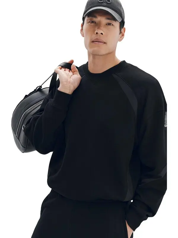 Alo Yoga Field Crew Neck Sweatshirt - Black