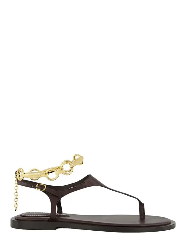 Zimmermann Wild Leather Sandal - Brown