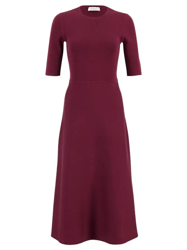 Gabriela Hearst Knit Midi Dress - Burgundy