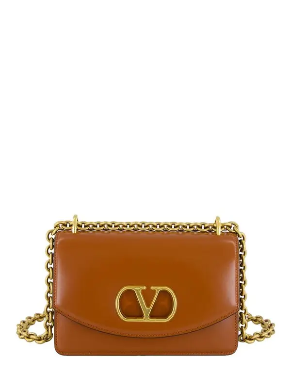 Valentino Garavani Small Leather Shoulder Bag - Brown