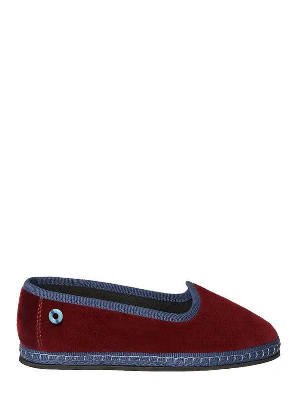 PIEDATERRE Modigliani Bicolore Flats - Burgundy