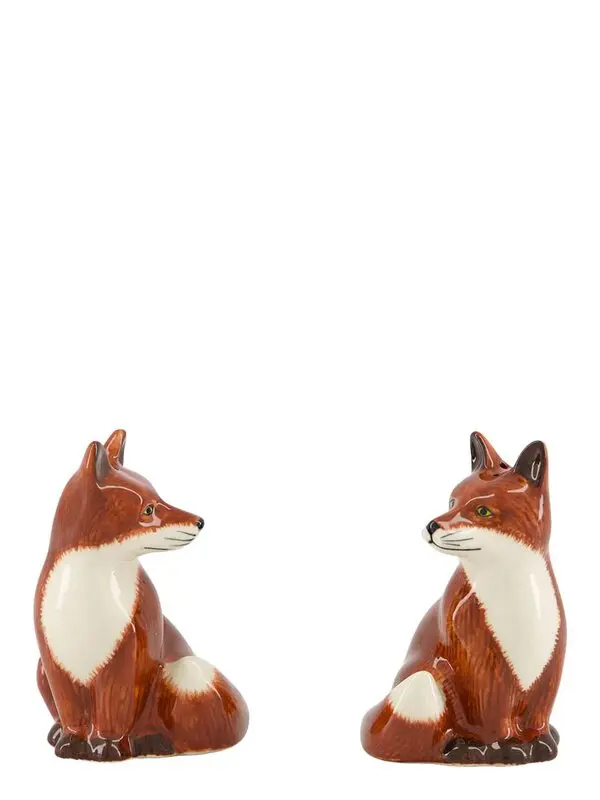 QUAIL CERAMICS Fox Salt And Pepper Set - Brown