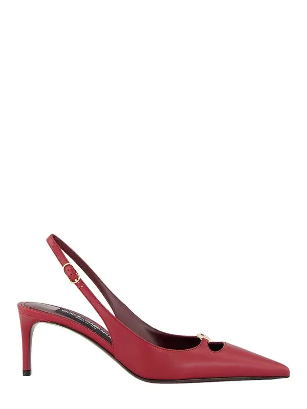 Dolce & Gabbana Mid-heel Slingback Pumps - Burgundy