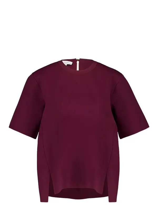Stella McCartney Knit Boxy T-shirt - Burgundy