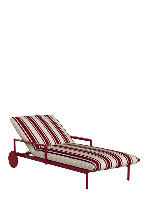 TALENTI Nalu Sunbed In Striped Fabric - Burgundy