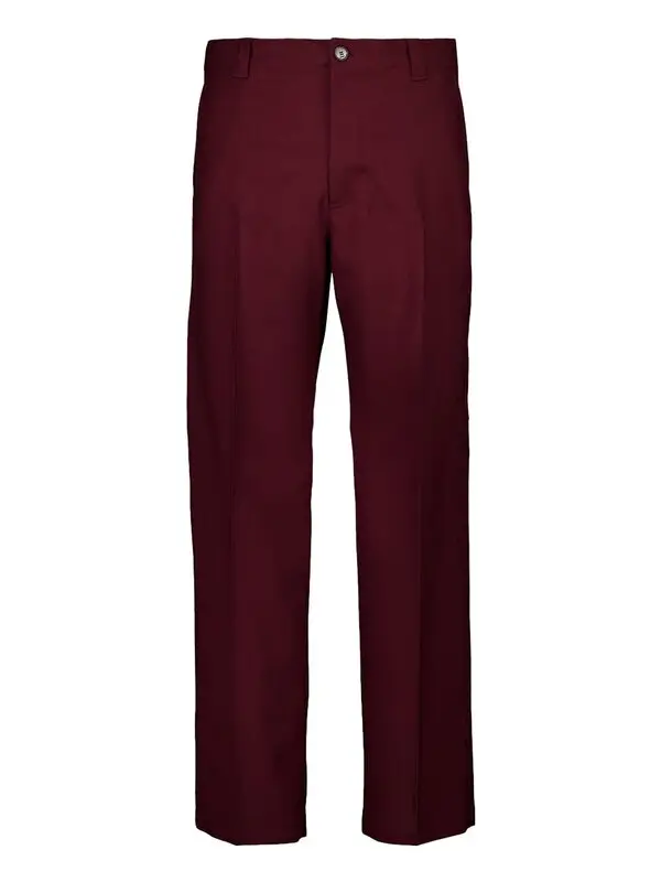 Gucci Wool Gabardine Trousers - Burgundy