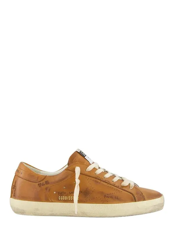 GOLDEN GOOSE Superstar Journey Printed Sneakers - Brown