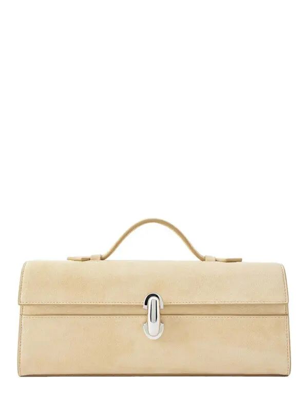 Savette Slim Symmetry Suede Tote - Neutrals