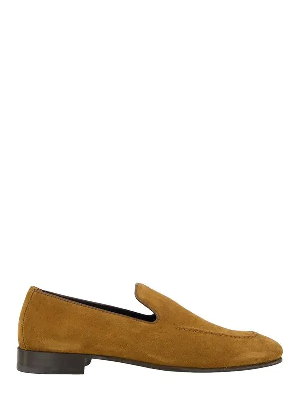 Manolo Blahnik Truro Suede Apron Loafers - Brown