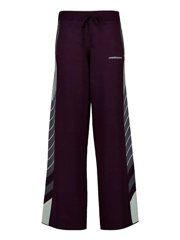 Casablanca Tennis Merino Trousers - Burgundy