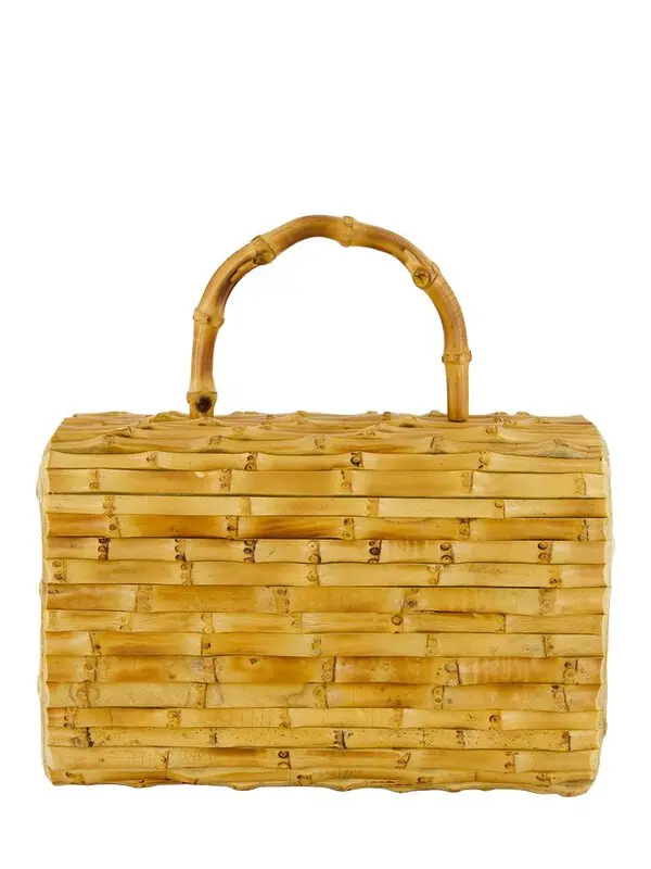 Glorinha Paranagua Monica Bamboo Clutch - Brown