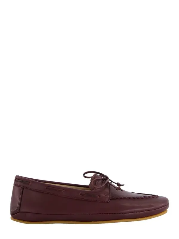 Le Monde Beryl Leather Driver Moccasins - Burgundy