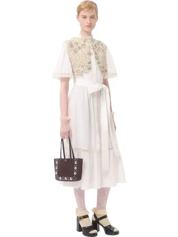 Valentino Garavani Nellcôte Mini Suede Shopper - Brown