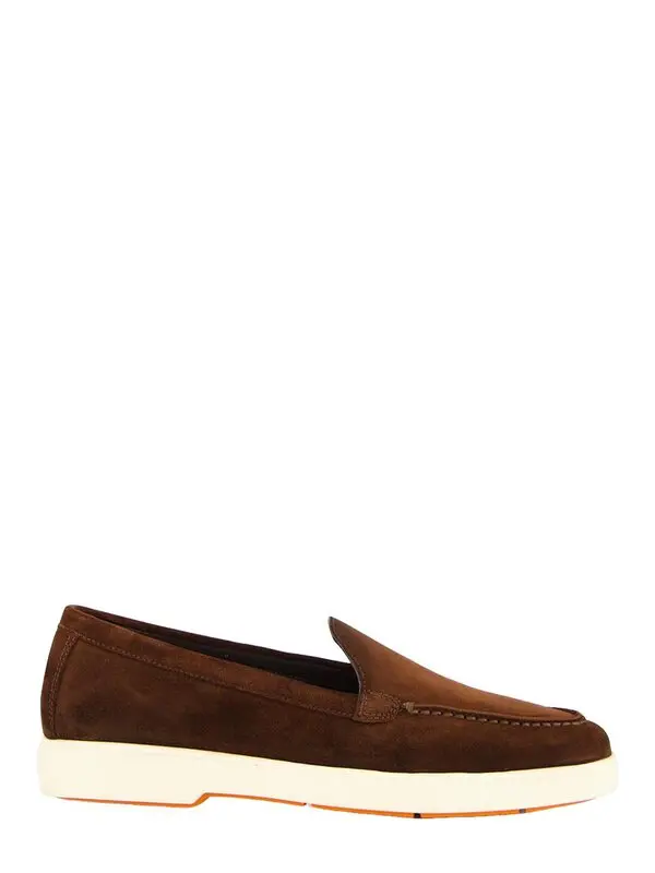 Santoni Suede Loafers - Brown