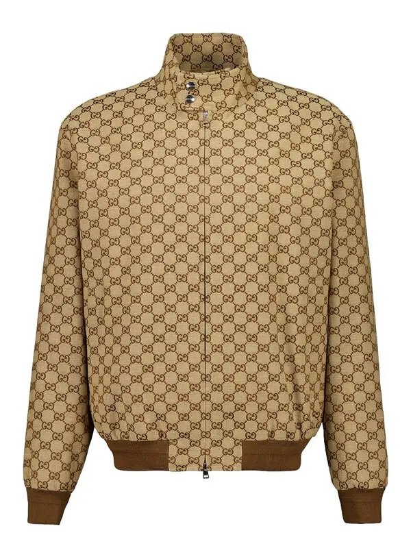 Gucci Gg Canvas Bomber Jacket - Brown