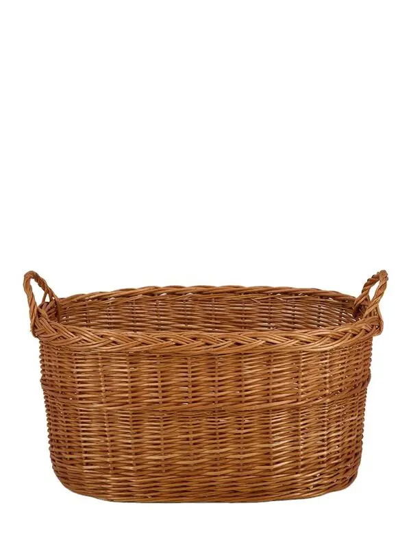 HOUSE OF CAPRICORN Furnas Natural Wicker Medium Basket - Brown