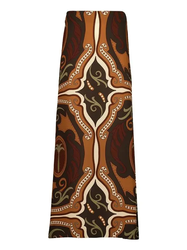 Johanna Ortiz Printed Ankle-length Skirt - Brown