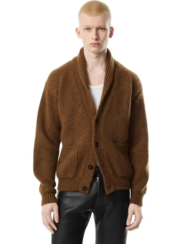 TOM FORD Cashmere Shawl Collar Cardigan - Brown