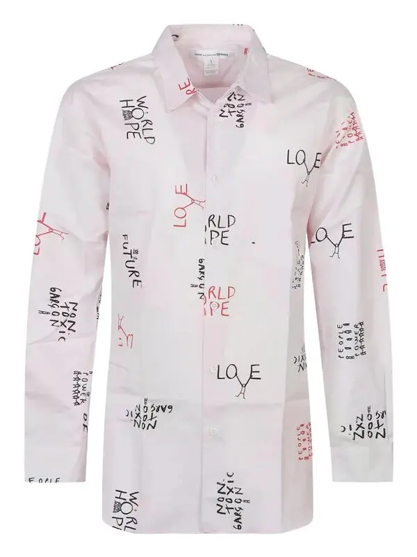 Comme Des Garçons Graphic Shirt - Pink