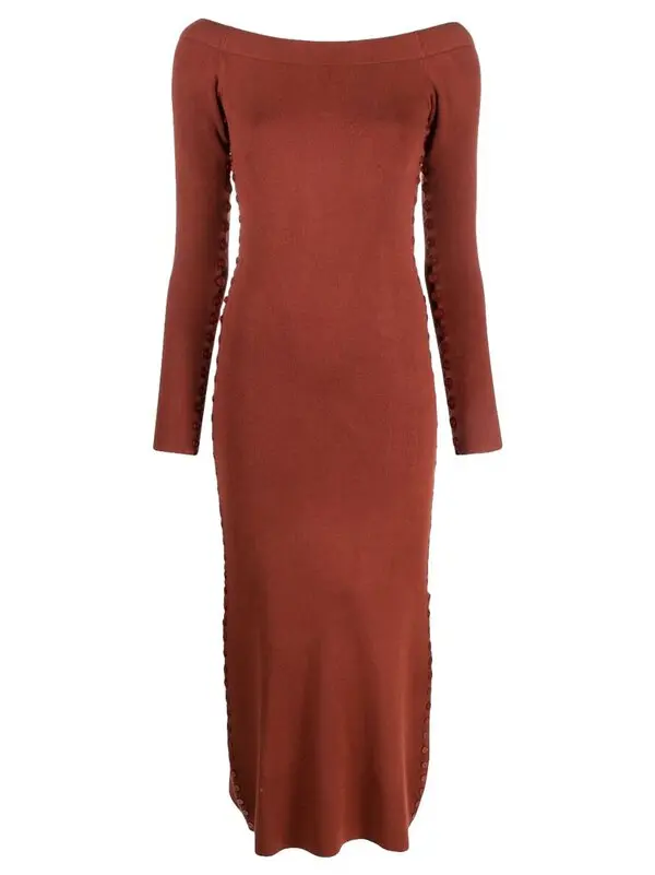 Altuzarra Ramla Long Sleeve Dress - Brown