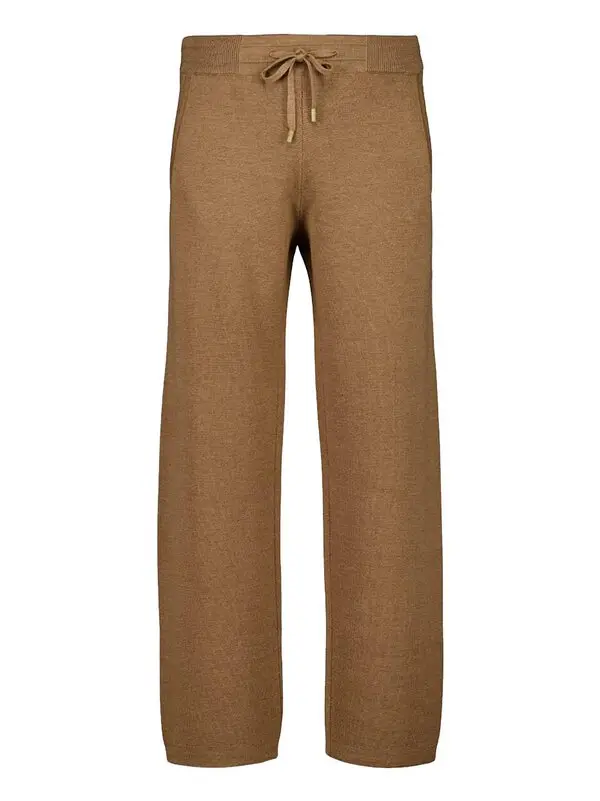 PIACENZA CASHMERE 1733 Virgin Wool Straight Trousers - Brown