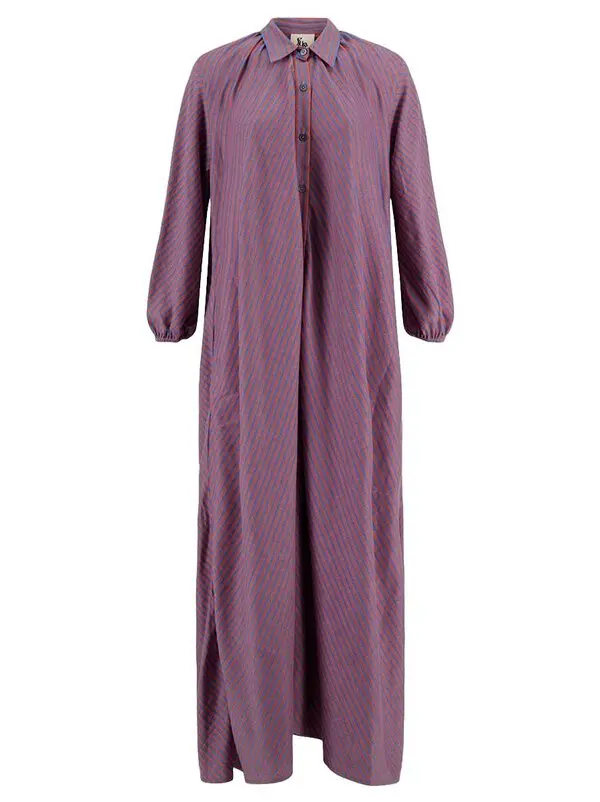 PAULA X Marrakshi Life Striped Cotton Dress - Blue