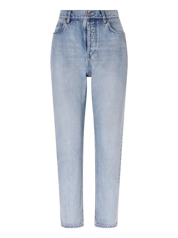 Saint Laurent High-rise Slim-leg Jeans - Blue