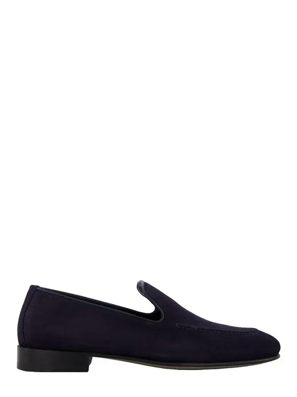 Manolo Blahnik Truro Suede Loafers - Blue