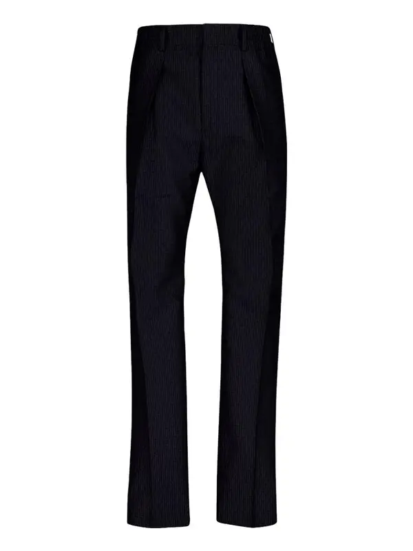 Fendi Straight-cut Wool Trousers - Blue