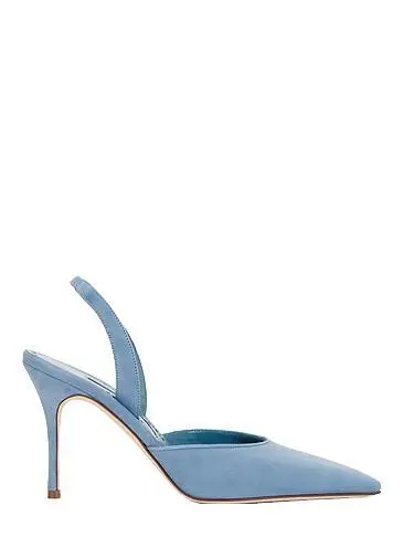 Manolo Blahnik Borelapla 90 Slingback Pumps - Blue