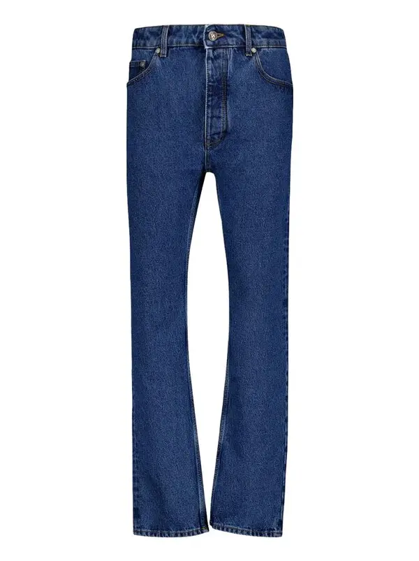 Palm Angels Monogram Straight-leg Jeans - Blue