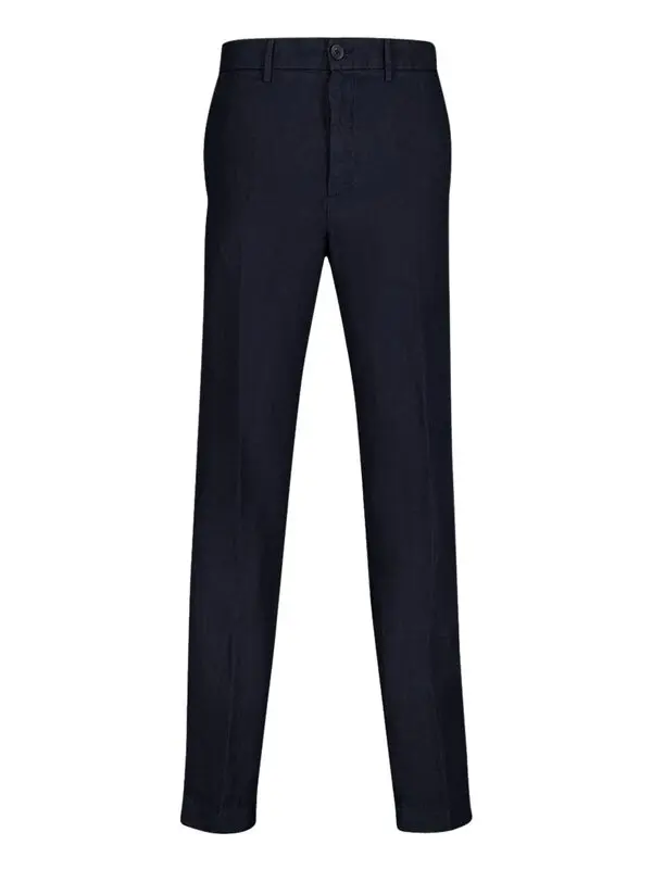 120% Lino Linen Dress Trousers - Blue