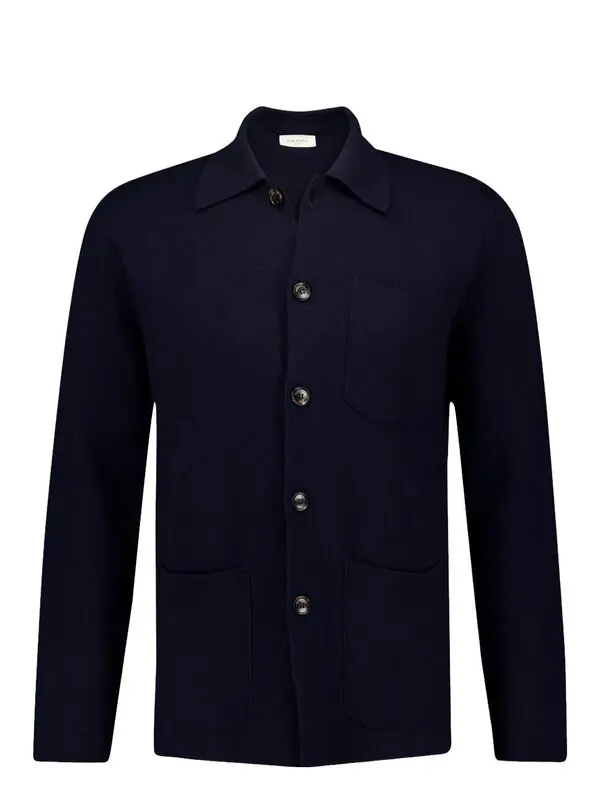 PIACENZA CASHMERE 1733 Wool Long-sleeve Shirt - Blue