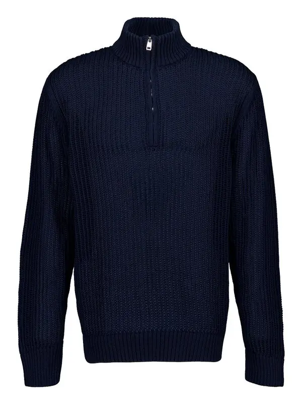 Frescobol Carioca Maximo Half-zip Knit Sweater - Blue