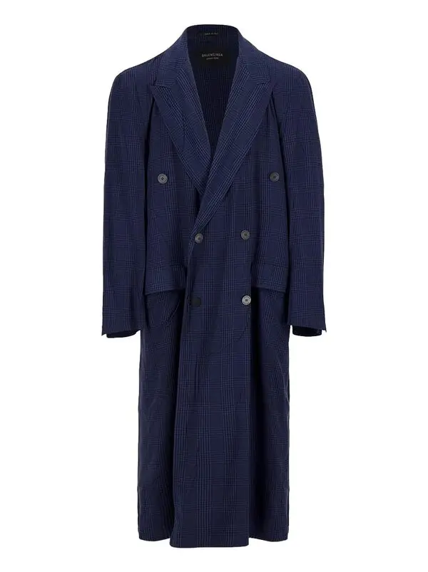 Balenciaga Fluid Double-breasted Coat - Blue