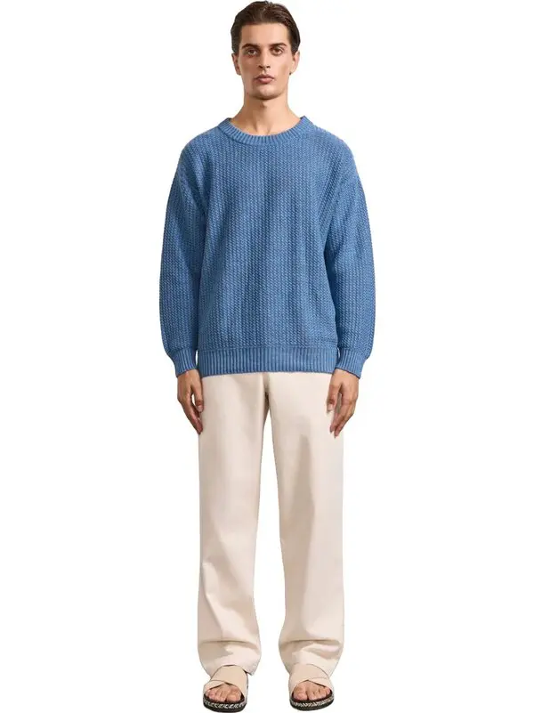 Frescobol Carioca Jardim Linen Sweater - Blue