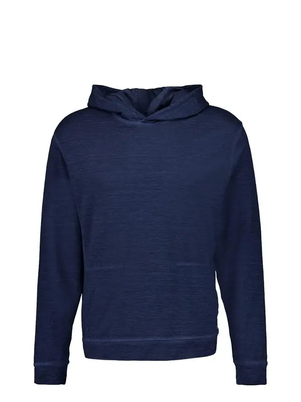 120% Lino Long-sleeve Hooded Sweatshirt - Blue