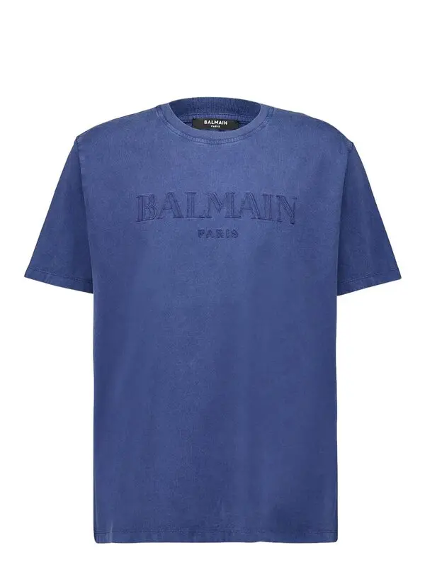 Balmain Vintage Logo-print T-shirt - Blue