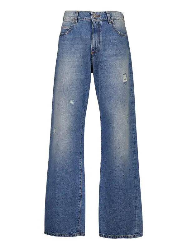 Balmain Loose-fit Denim Jeans - Blue