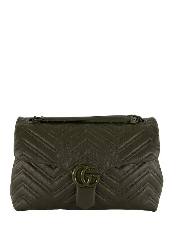 Gucci Gg Marmont Medium Shoulder Bag - Green