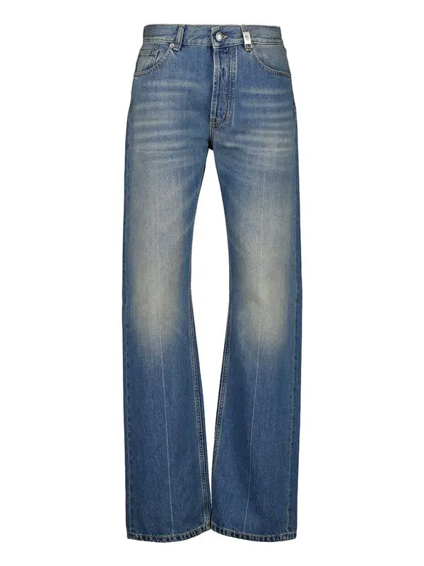 Alexander McQueen Washed Straight-leg Jeans - Blue