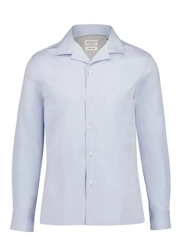 Brunello Cucinelli Light Cotton Shirt - Blue